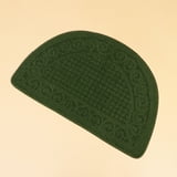 ADDHAT 1Pcs Half Circle Bathroom Rug Polypropylene Fiber Dark Green for ...