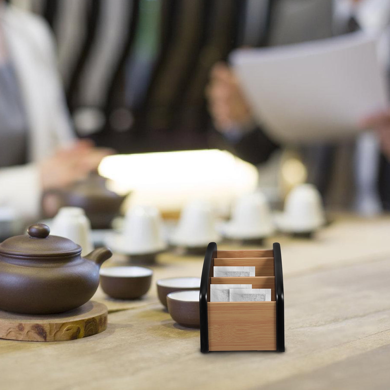 ADDHAT 1Pcs Restaurant Sugar Bag Tea Bag Rack with Storage and ...