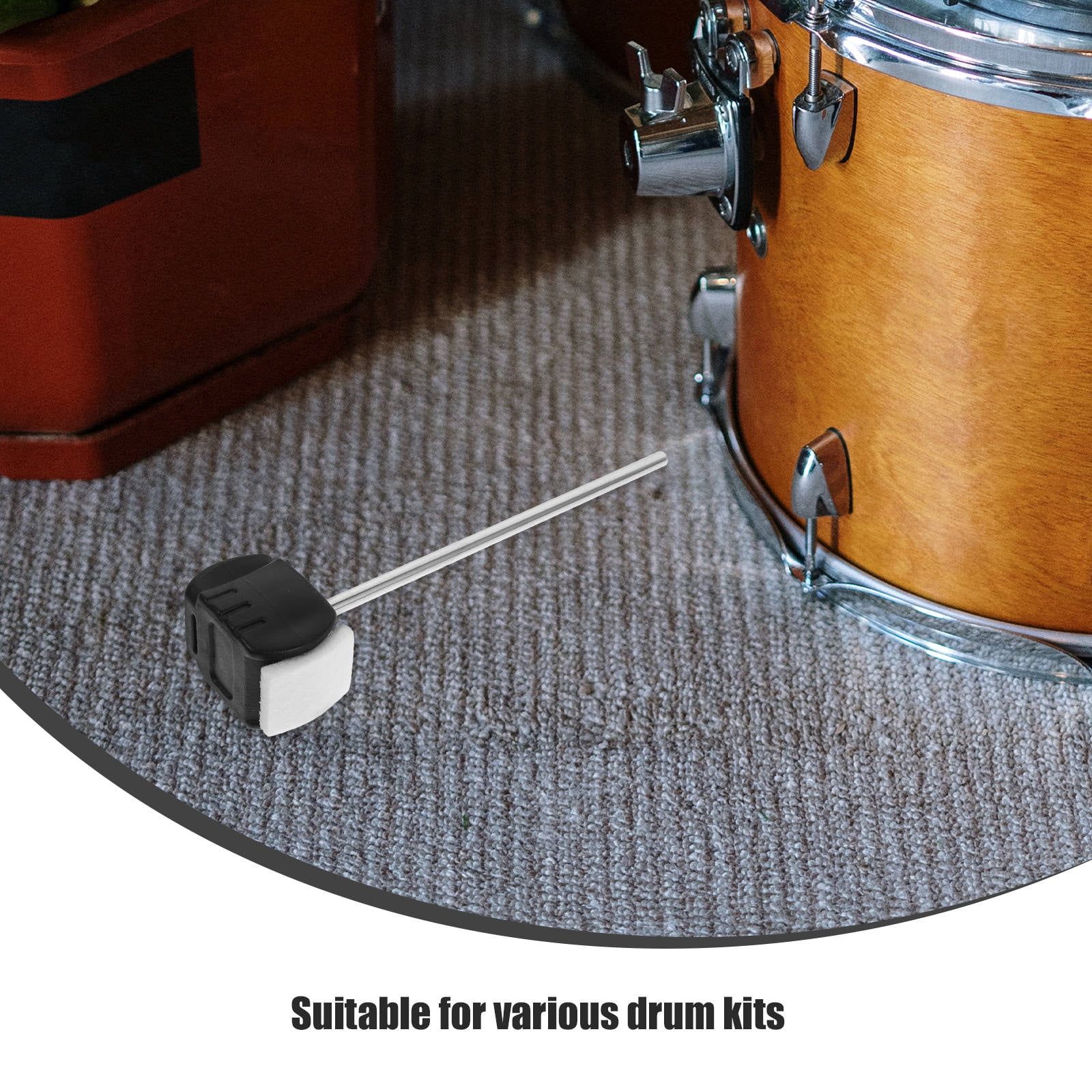 ADDHAT 1Set Black Stainless Steel Drum Pedal Hammer for Precision ...