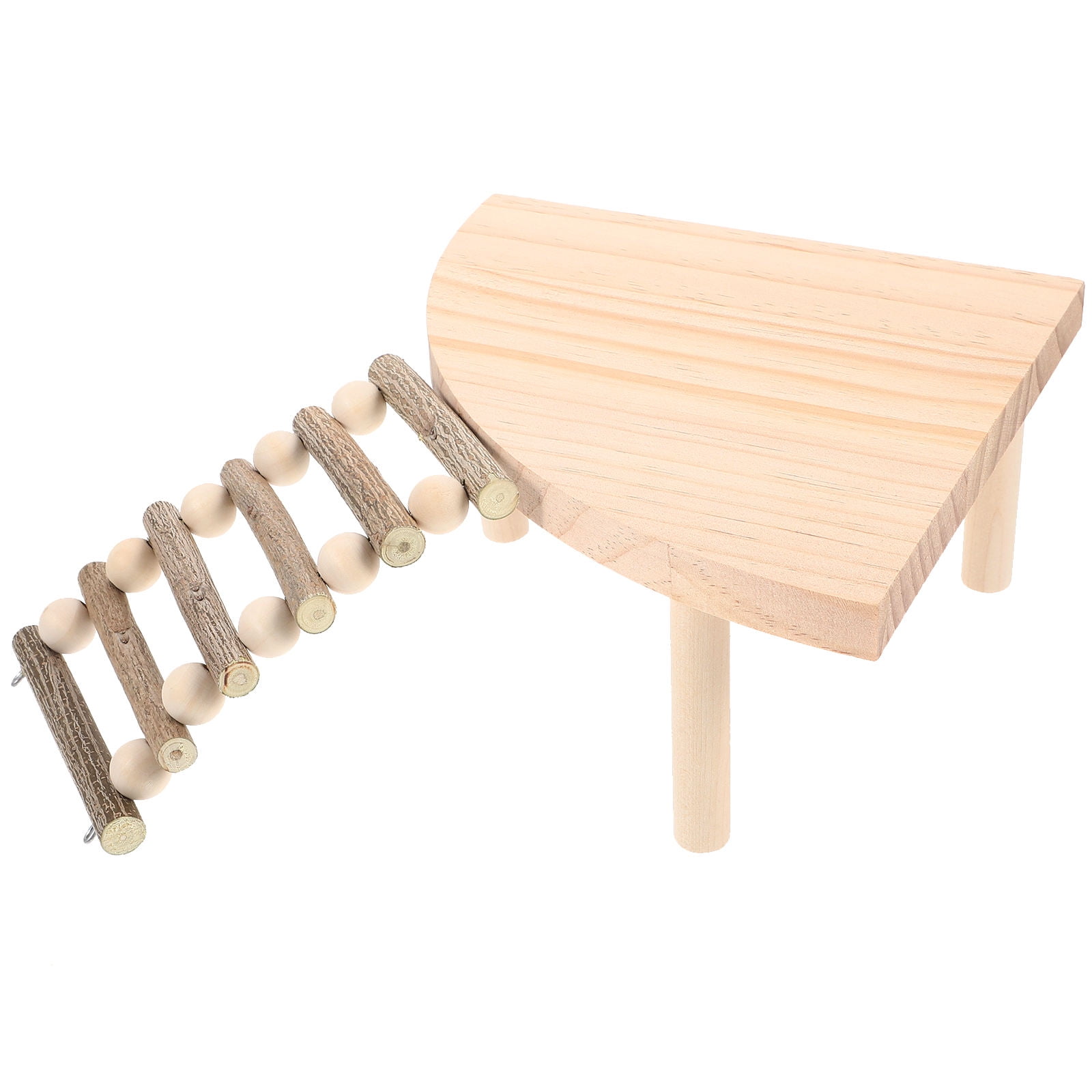 ADDHAT 1Set Pet Jumping Platform Toys with Wood Ladder for Hamsters ...