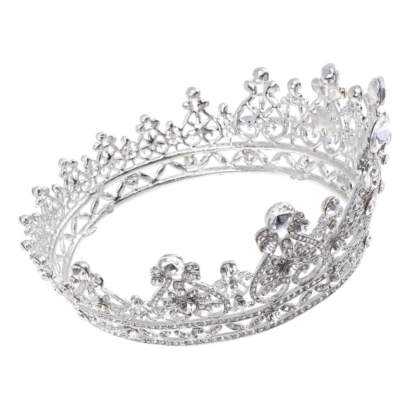 ADDHAT 1Set Silver Tiara Crown Vintage Hair Crown for Bride Bridal Hair ...