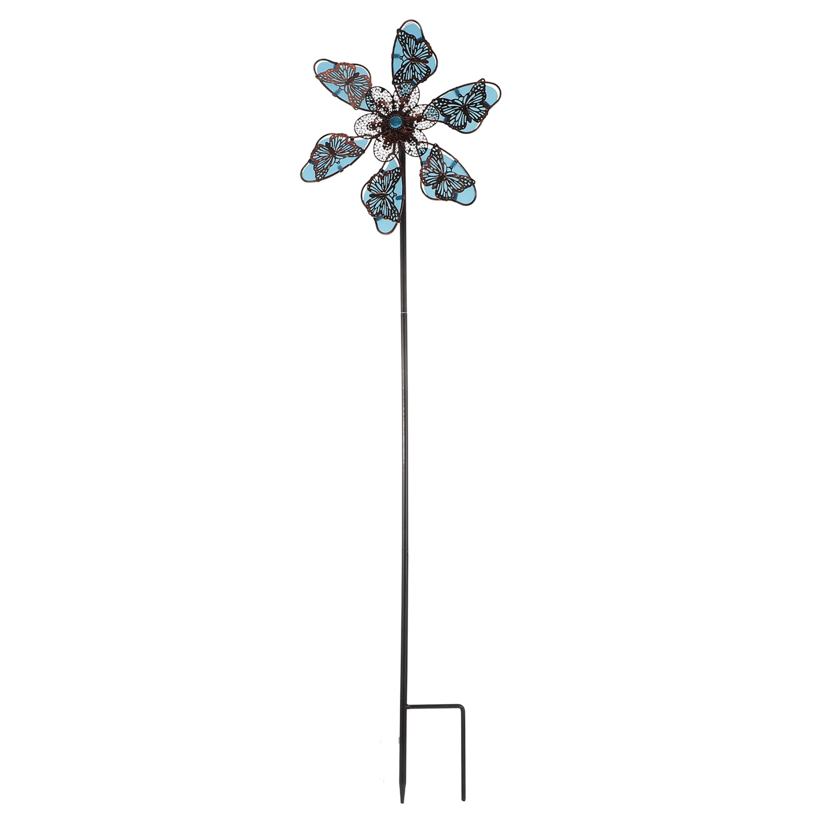 ADDHAT 1pc Iron Windmill Butterfly-shaped Outdoor Rotatory Windmill ...