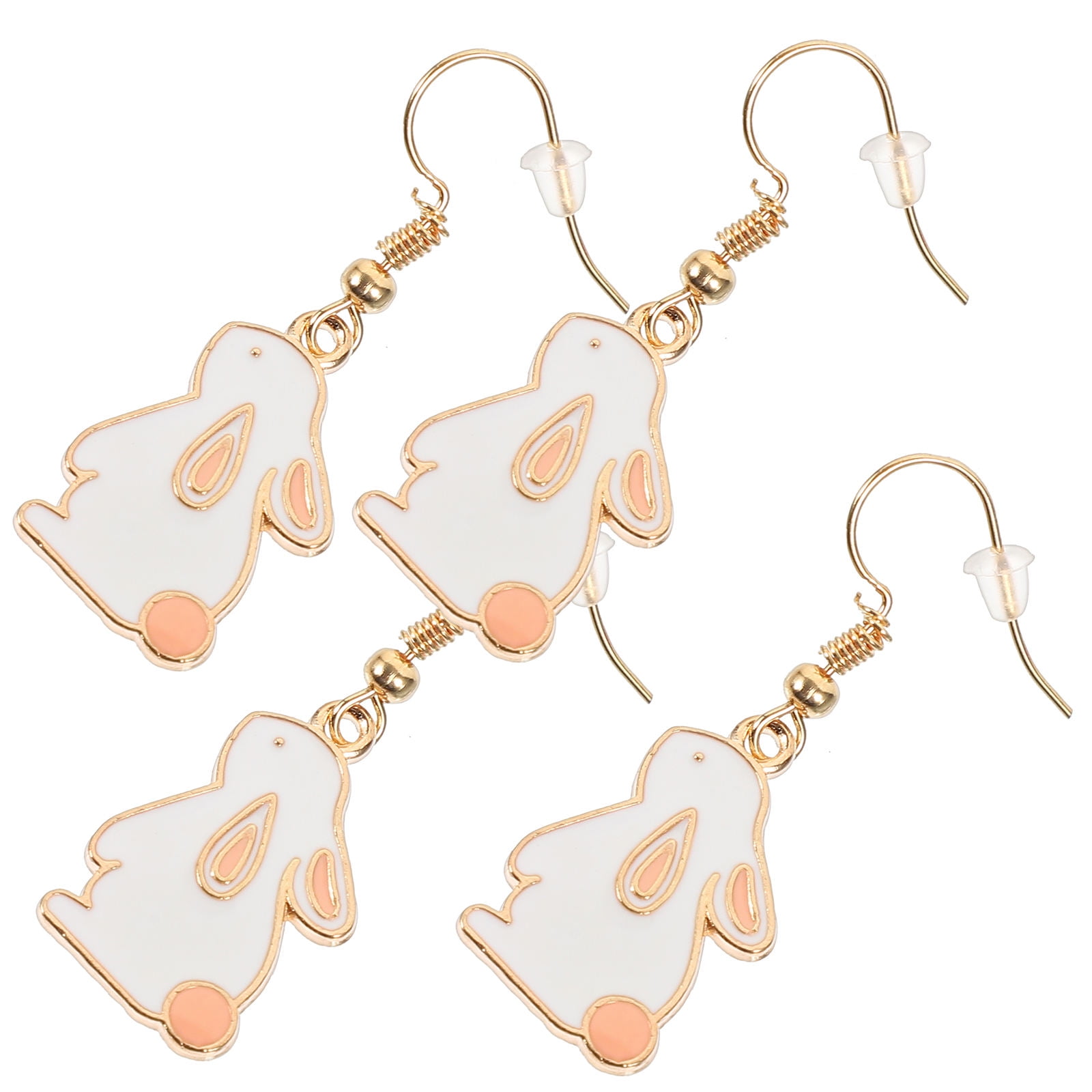 ADDHAT 2 Pairs Aesthetic Bunny Earrings Cartoon Style For Women Daily ...