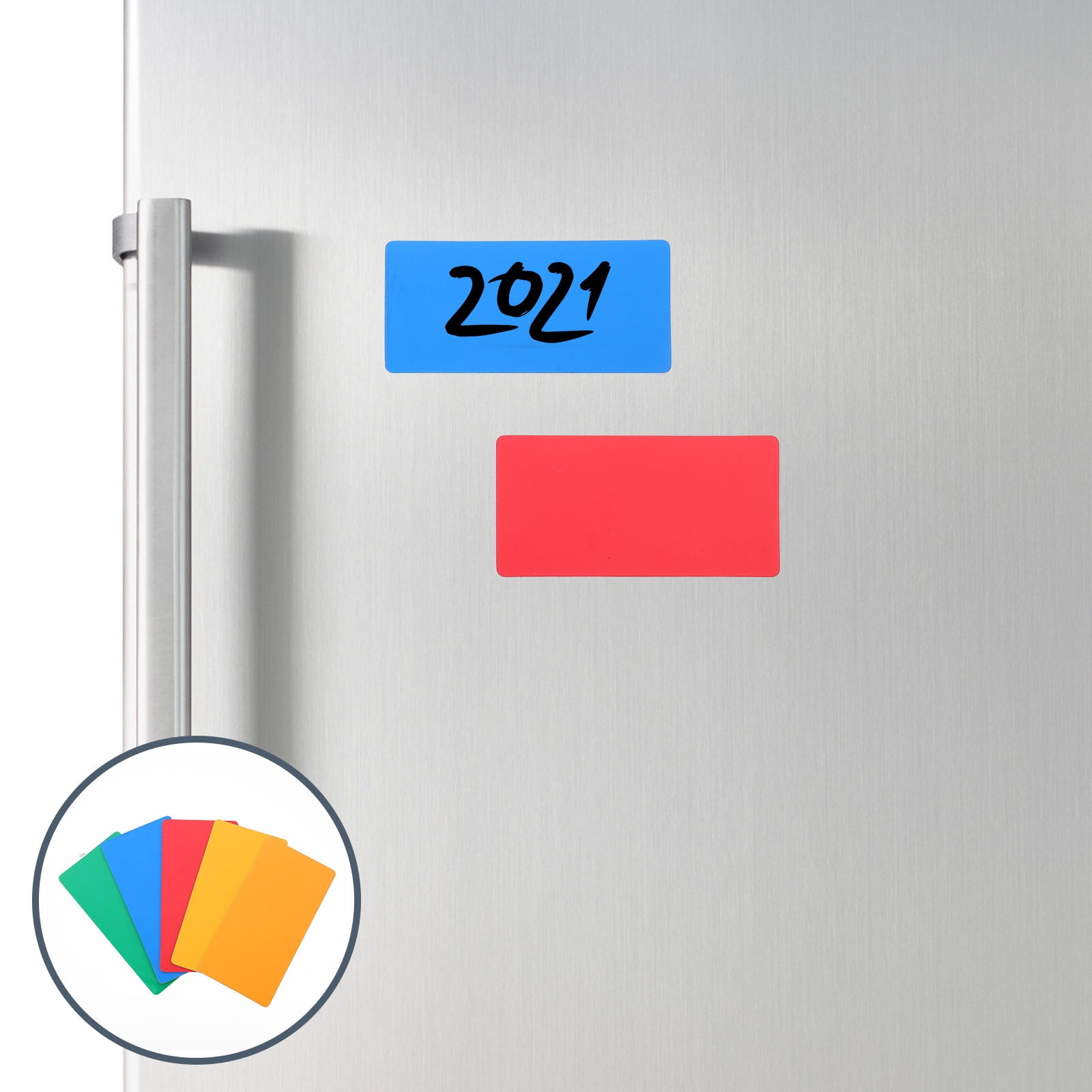 ADDHAT Magnetic Name Stickers Assorted Color Rewritable for Various ...