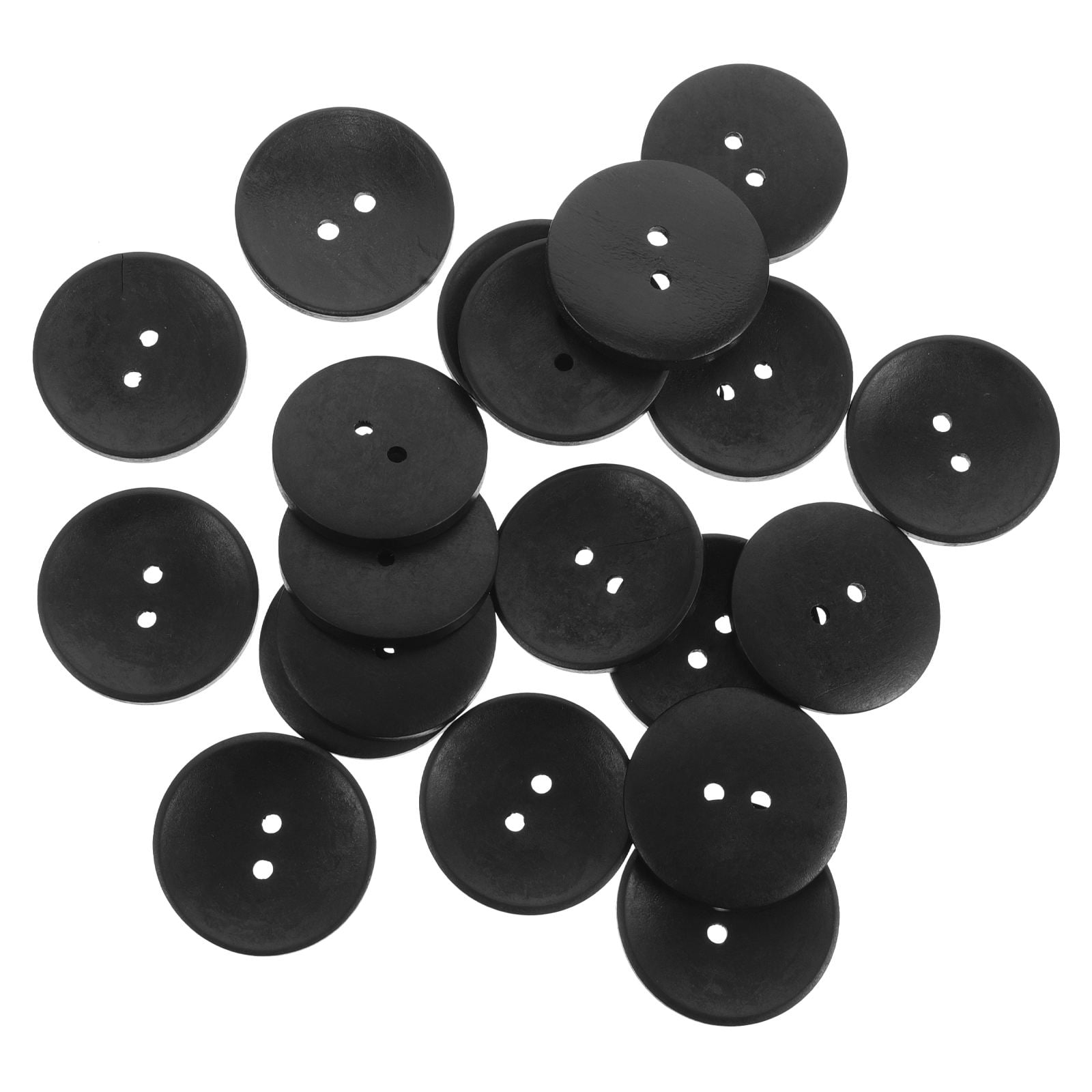 ADDHAT Durable Round Black Wood Buttons for Wedding Decor, Fashionable ...