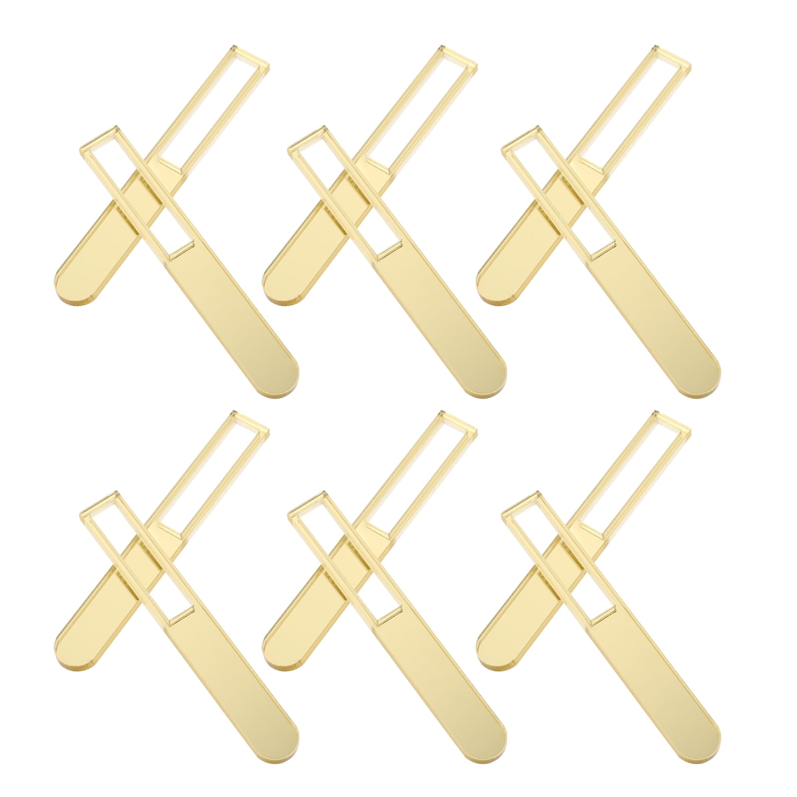 ADDHAT 20Pcs Golden Acrylic Popsicle Craft Sticks For Diy Accessory In ...