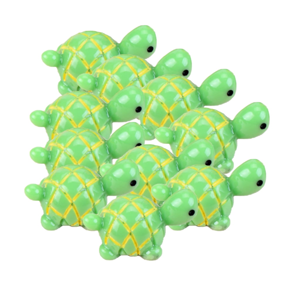 ADDHAT 20Pcs Green Mini Turtle Dolls Moss Landscape Ornaments ...