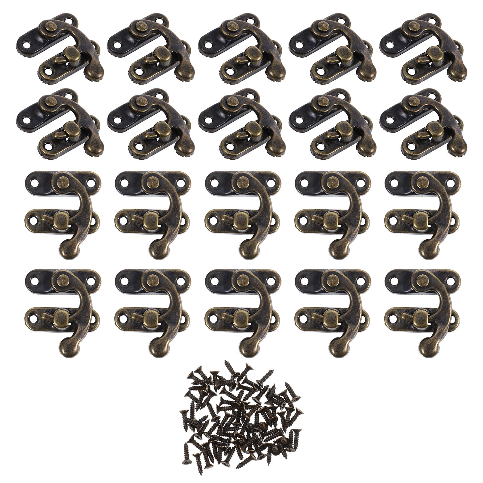 ADDHAT 20Pcs Mini Swing Arm Clasp Set for Jewelry Box Hardware in ...