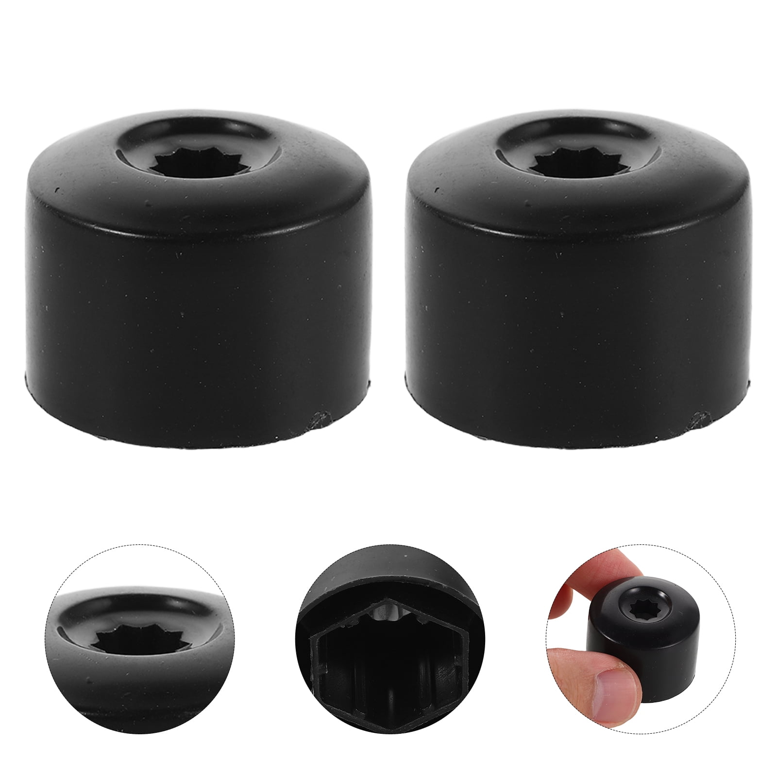 ADDHAT 20Pcs Black Plastic Car Wheel Lug Nut Covers for Secure Bolt and ...