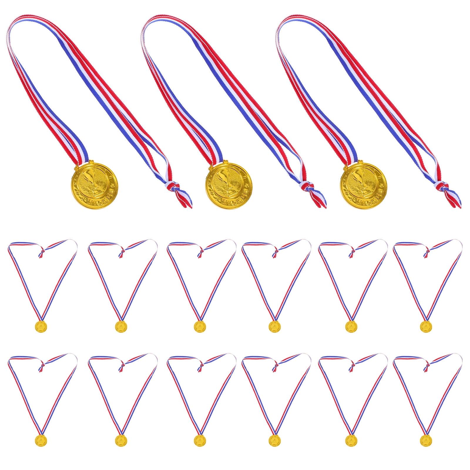 ADDHAT 20Pcs Plastic Crown Medal Party Favors with Comfortable Ribbon ...