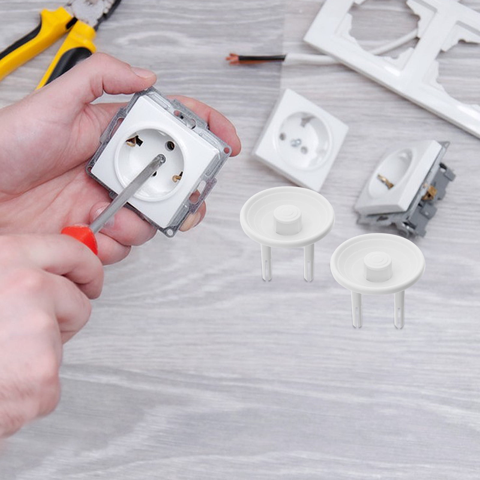 ADDHAT Universal Socket Covers White Plastic for Home Safety and Dust ...