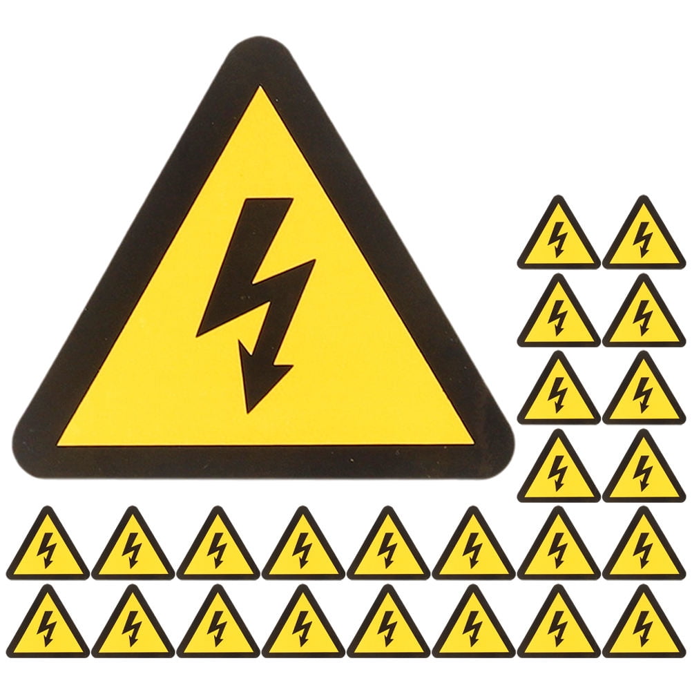 ADDHAT 25 Sheets Safety Signs with Simple Design for Electrical Panels ...