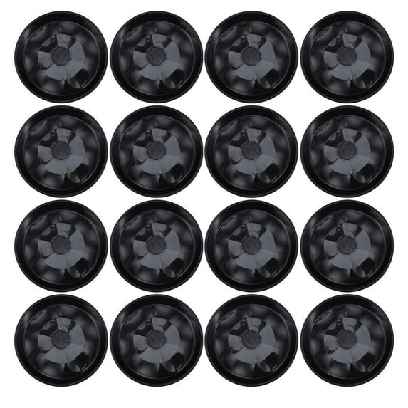 ADDHAT 25Pcs Black Plastic Plant Pot Plates for Home Gardening Anti Sun ...