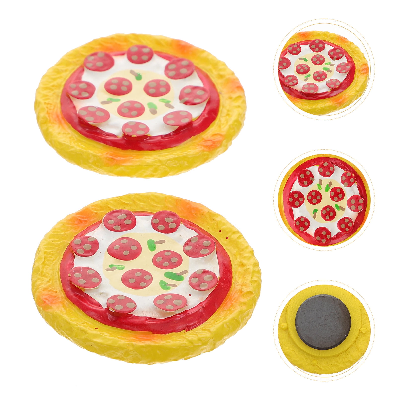 ADDHAT 2Pcs Pizza Shape Fridge Magnets Decorative Kitchen Magnets for ...