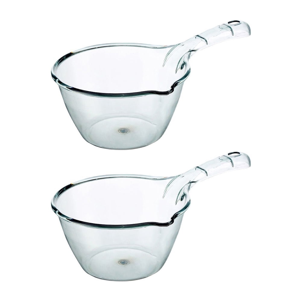 ADDHAT Set of 2 Green Plastic Water Scoops - Practical Kitchen Utensils ...