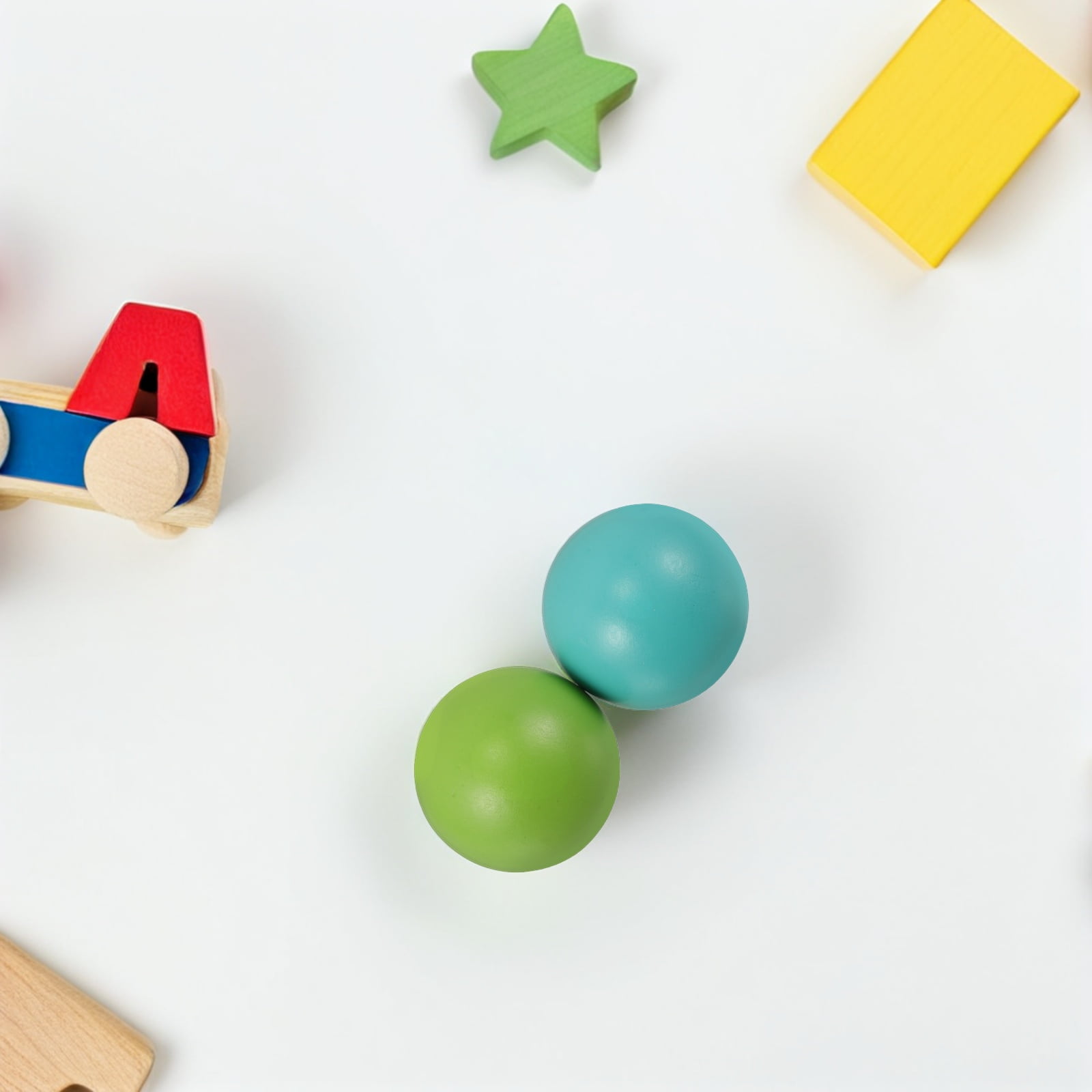 ADDHAT Set of 2 Natural Wood Croquet in Assorted Colors for Outdoor ...