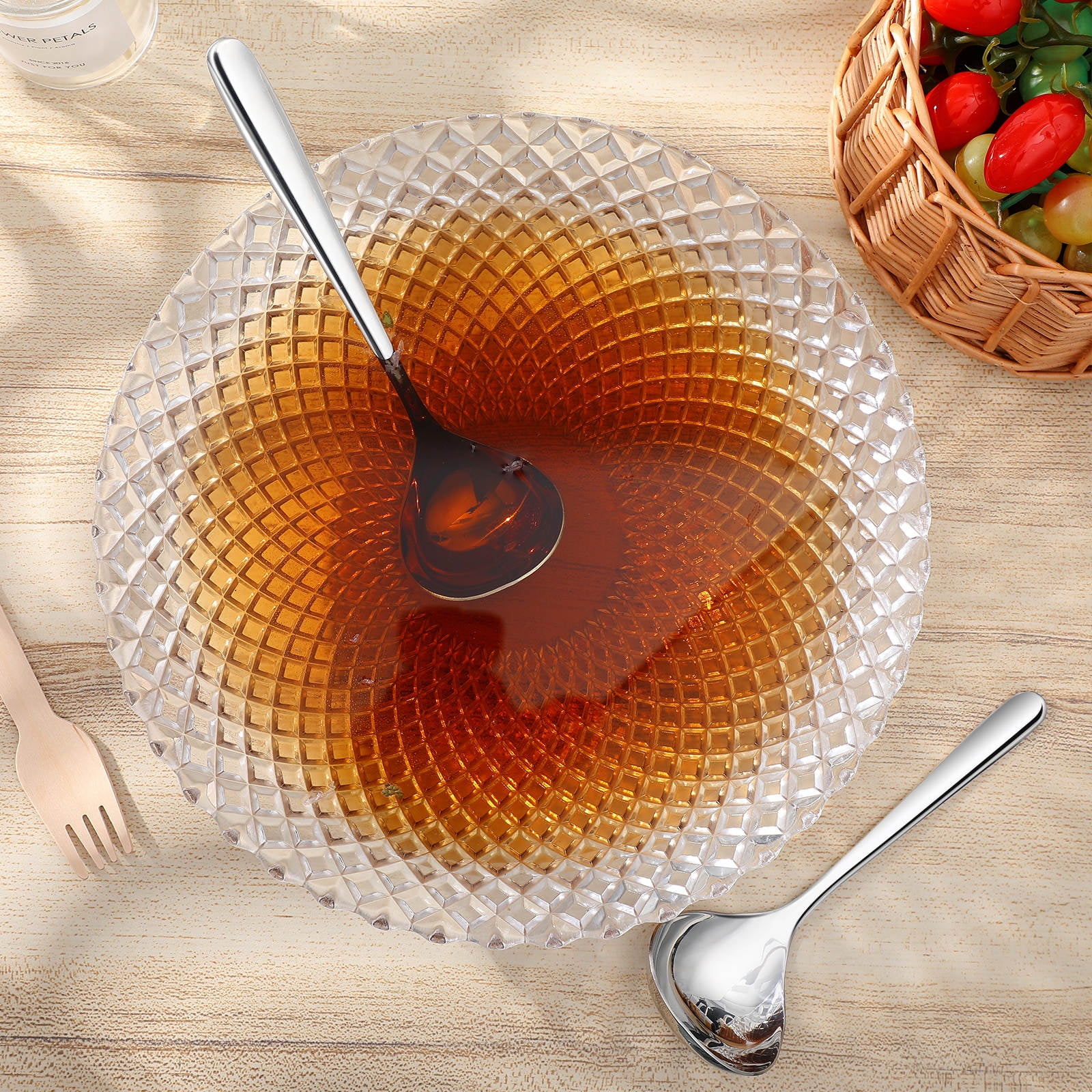 ADDHAT Addhat Stainless Steel Soup Spoons Silver No-Rust Deepened ...