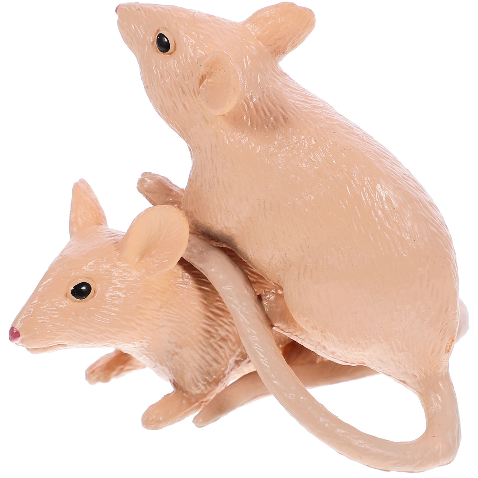 ADDHAT 2Set Mouse Figurine for Kids in Beige Color with Vocabulary ...