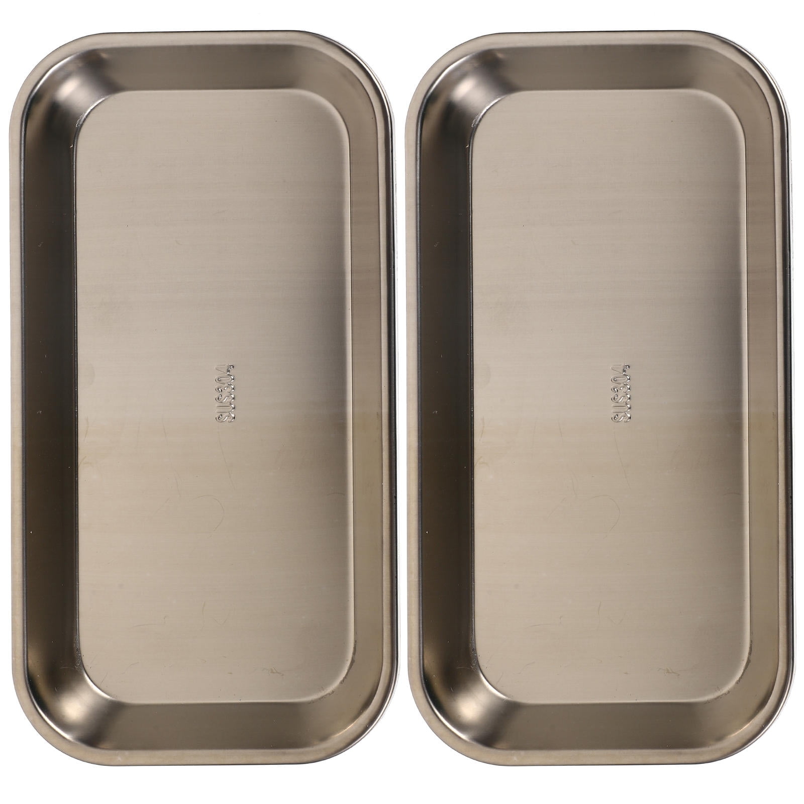 ADDHAT 2Set Small Stainless Steel Tray Perfect For Lab Samples And ...