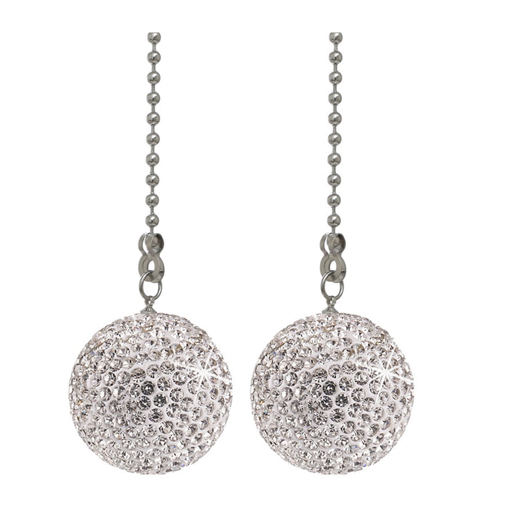 ADDHAT Decorative Pull Chain, White Stainless Steel Beaded, for Ceiling ...