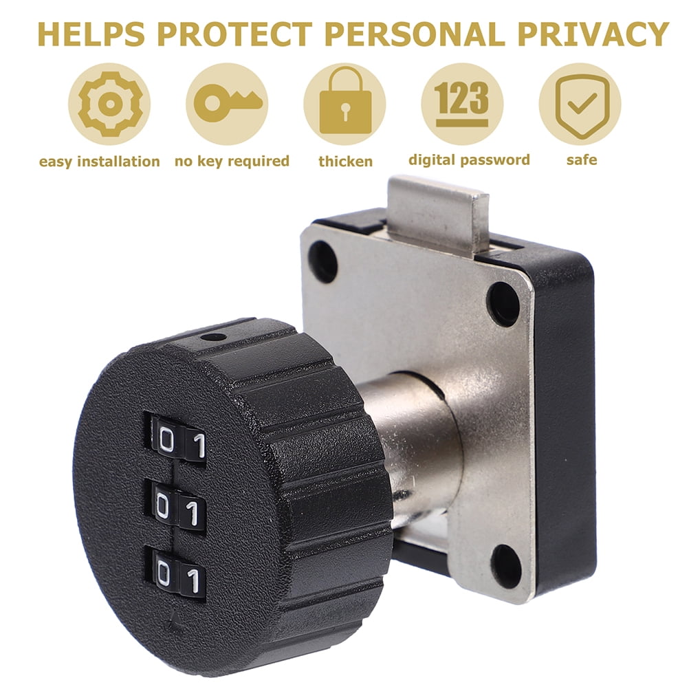 ADDHAT 2pcs Combination Cabinet Lock Secure Desk Drawer Bedside Table ...