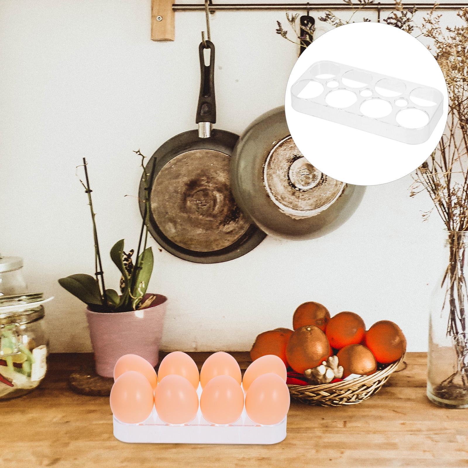 ADDHAT 2pcs Egg Holder Storage Box Durable Refrigerator Case for ...