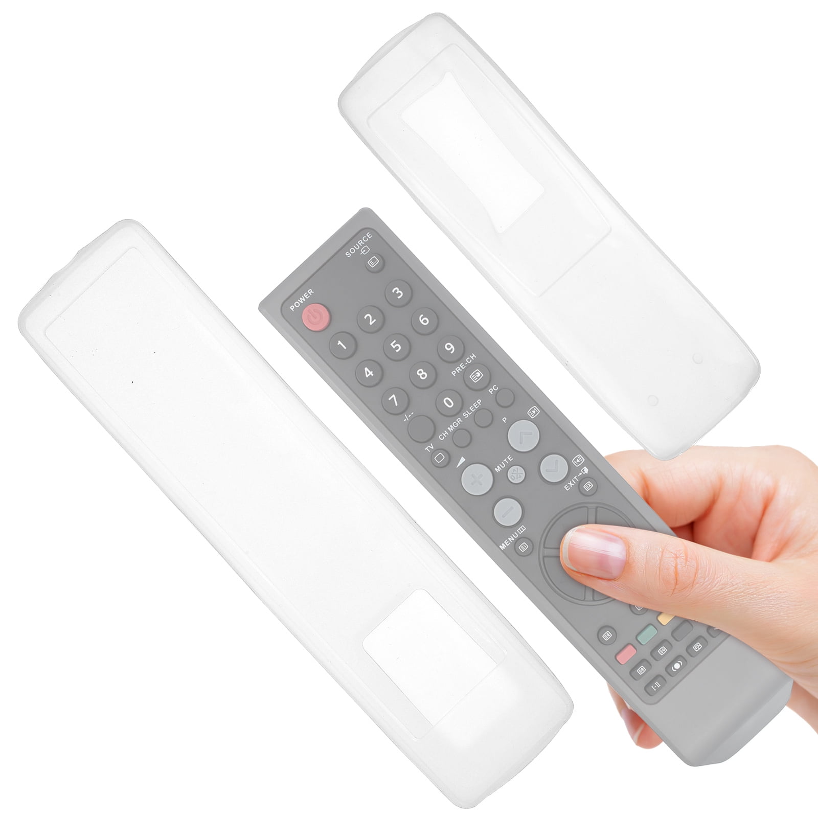 ADDHAT 3Pcs Transparent Silicone Protective Cover for Remote Controls ...