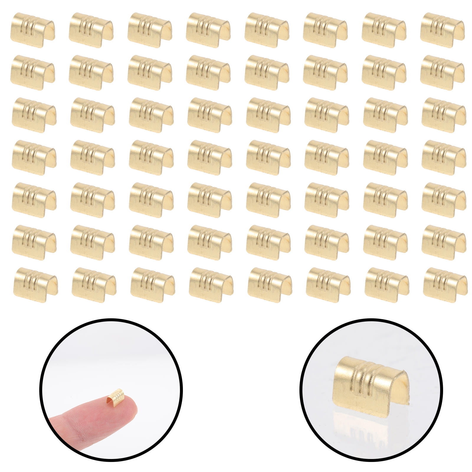 ADDHAT 300Pcs Copper Cable Fixed Buckle Wire Fixator U-Shaped Crimping ...