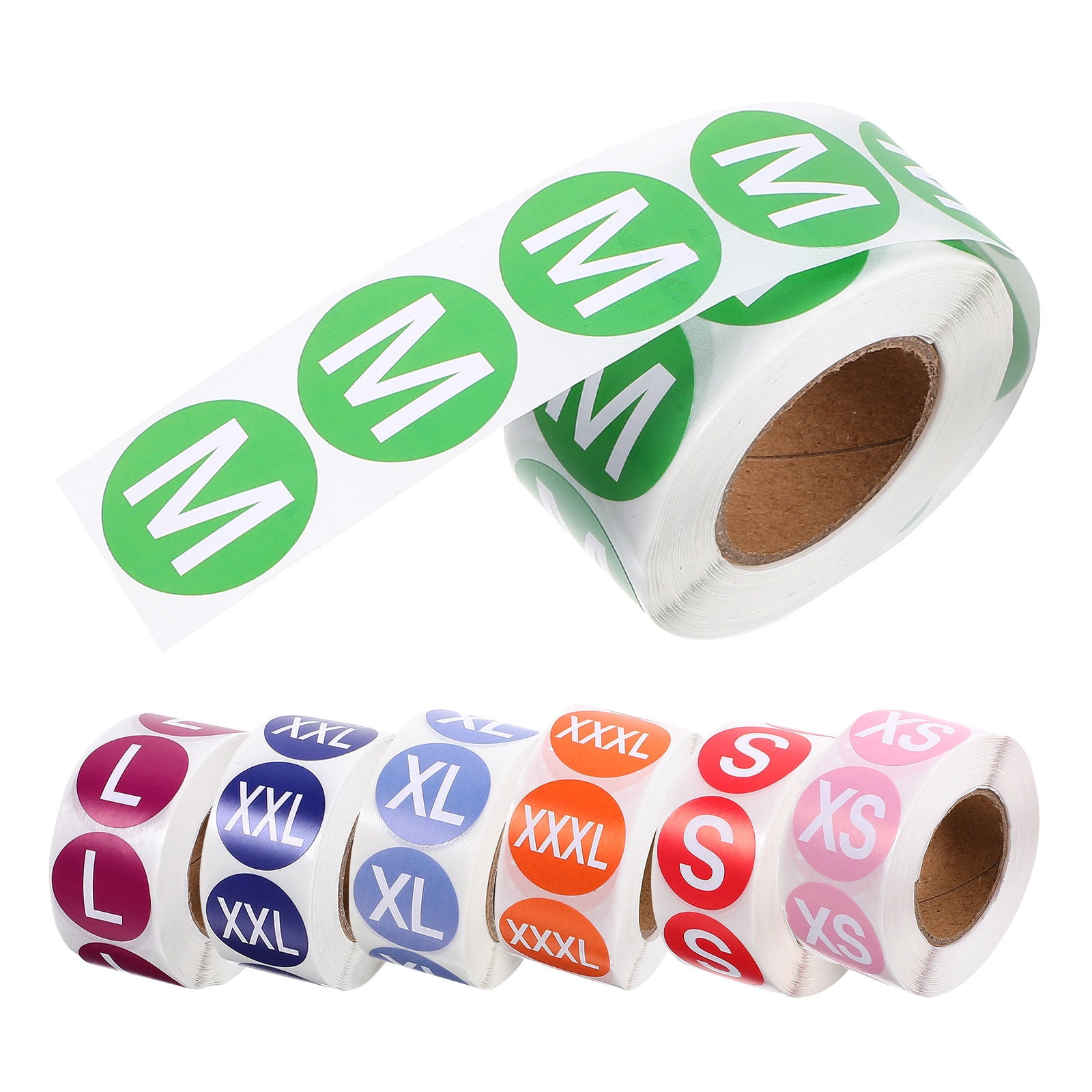 ADDHAT 3500 Pieces Fabric Labels Self Adhesive Round Assorted Color for ...
