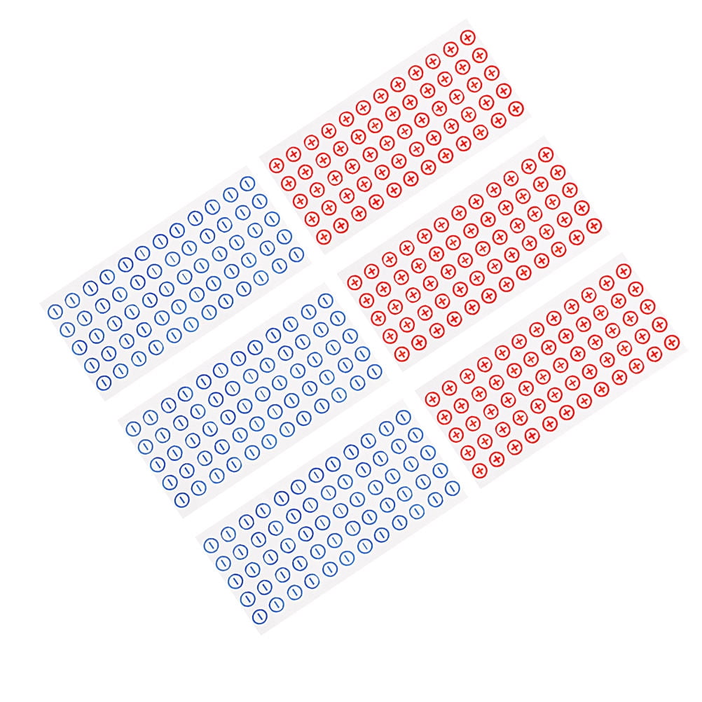 ADDHAT Assorted Adhesive Polarity Labels for Electrical Panels PVC ...