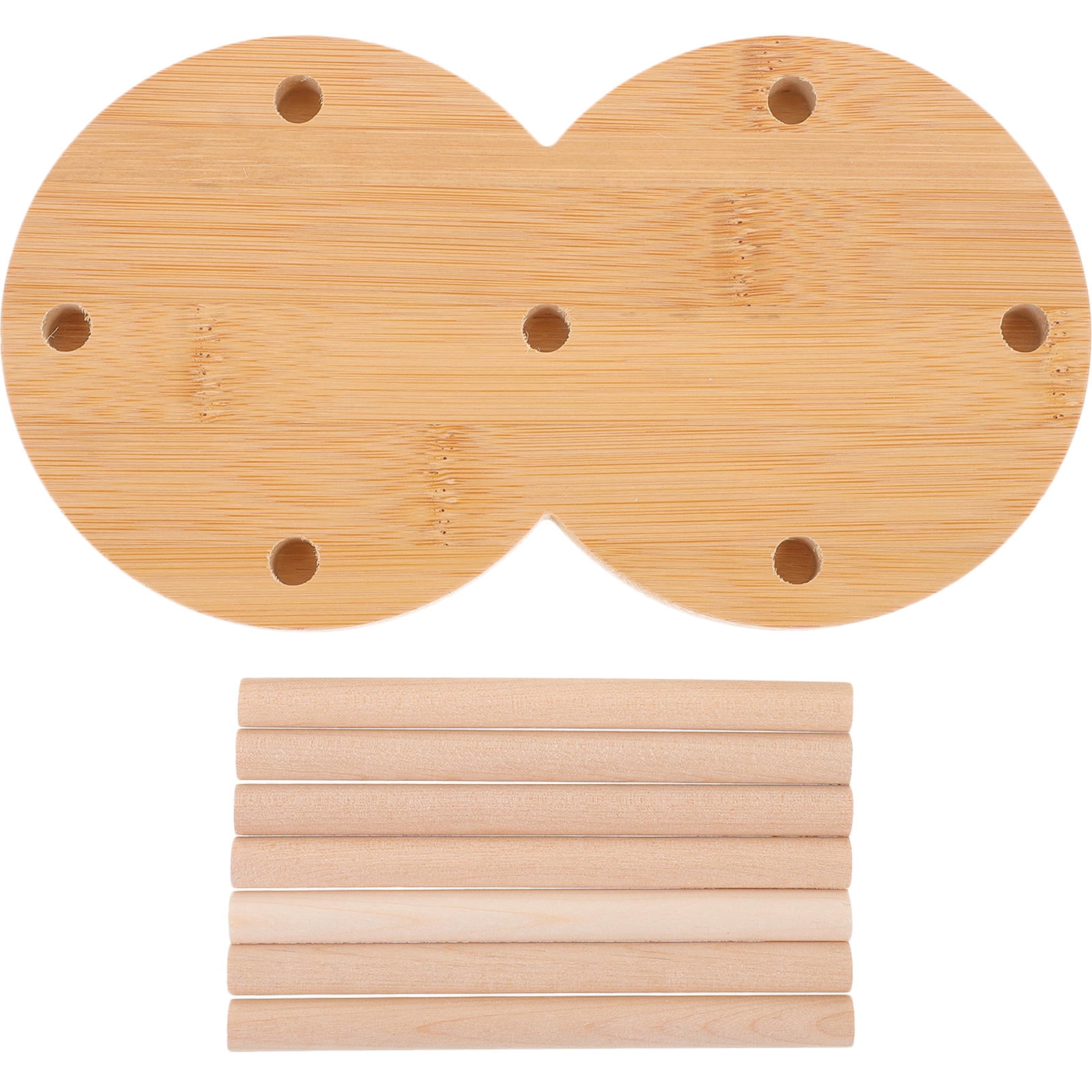 ADDHAT 3Pack Deskside Cup Holder Bamboo Circular Shape for Coffee Shop ...
