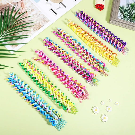 ADDHAT 42Pcs Hair Braider Tool Spiral Band Elastic Hair Accessories for ...