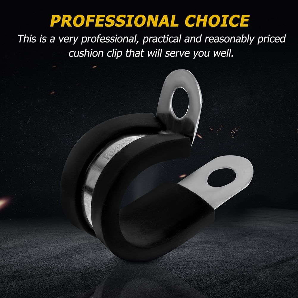 ADDHAT 42Pcs Waterproof Rubber Cushioned Stainless Steel Cable Clamps Set for Tube and Wire ...