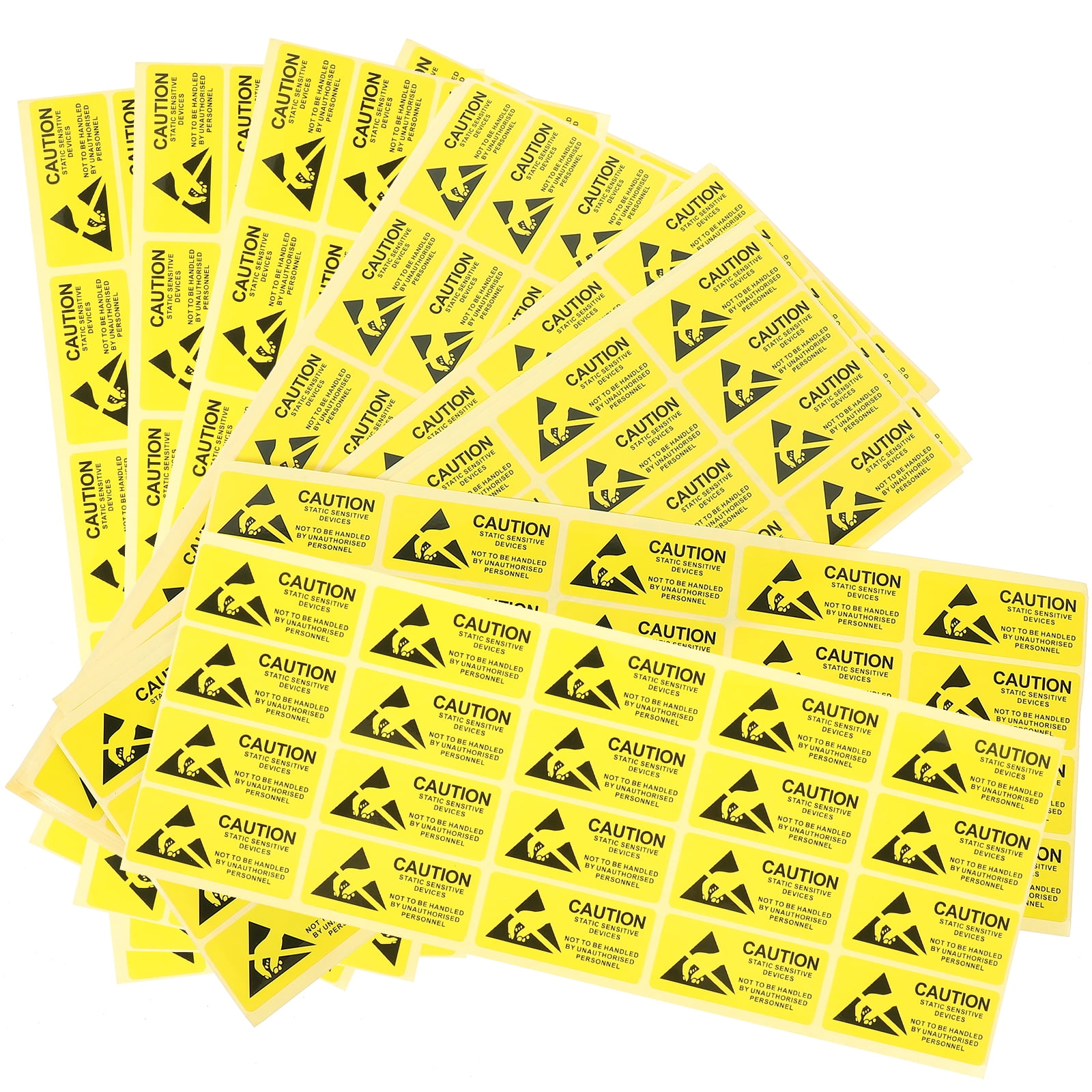 ADDHAT 450pcs 55x25mm Static Devices Stickers Warning Sign Wall Sticker ...