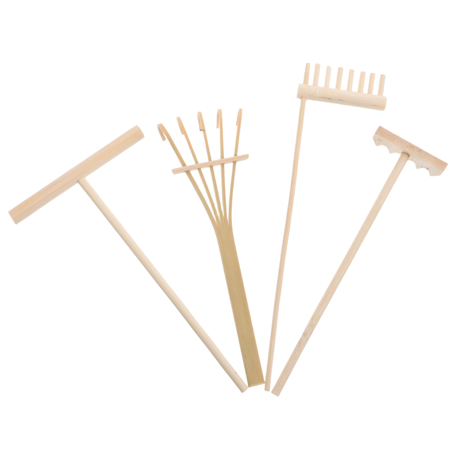 ADDHAT 4PCS Wooden Rakes for Mini Zen Garden in Adults Mindfulness ...