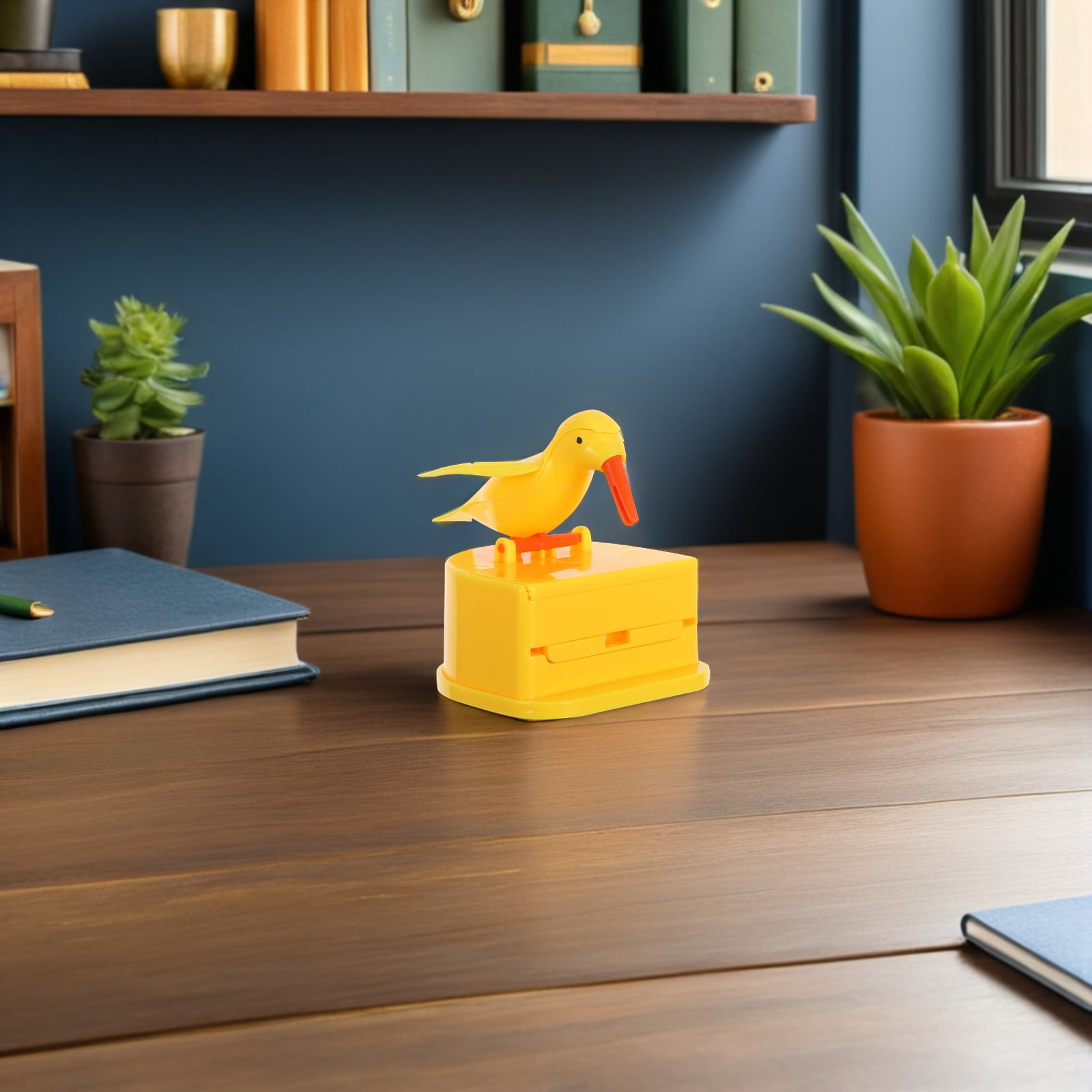 ADDHAT Automatic Bird Toothpick Dispenser Box, Yellow, PP Material ...