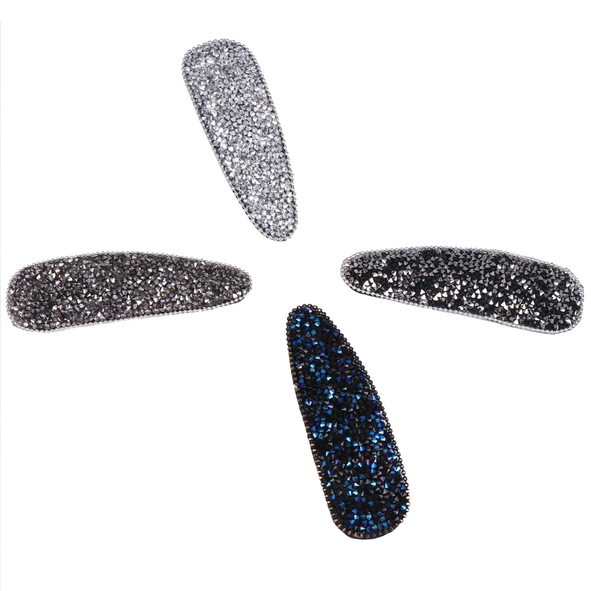 ADDHAT Set of 4 Alloy Hair Clips for Women with Rhinestone Decoration ...