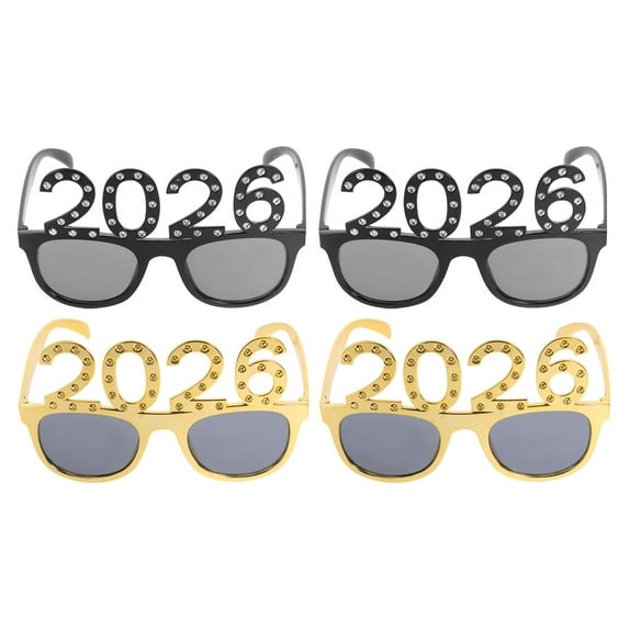 ADDHAT 2026 New Year Party Eyeglasses, Unique Number Frame, Dazzling ...