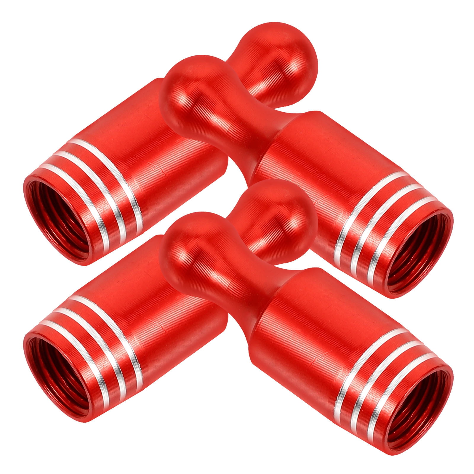 ADDHAT 4Pcs Red Tire Stem Valves Caps for Car Motorcycle 1.1x0.4x0.4in ...