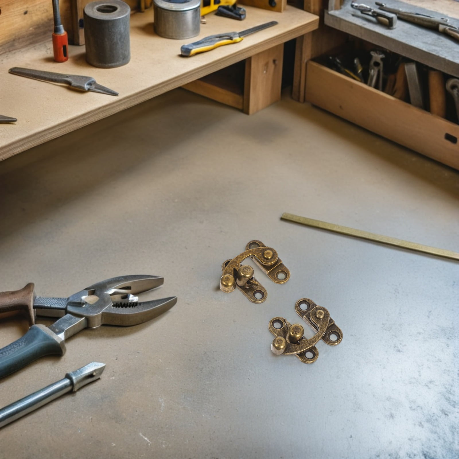 ADDHAT 4-Piece Vintage Style Jewelry Box with Zinc Alloy Lock, Light ...