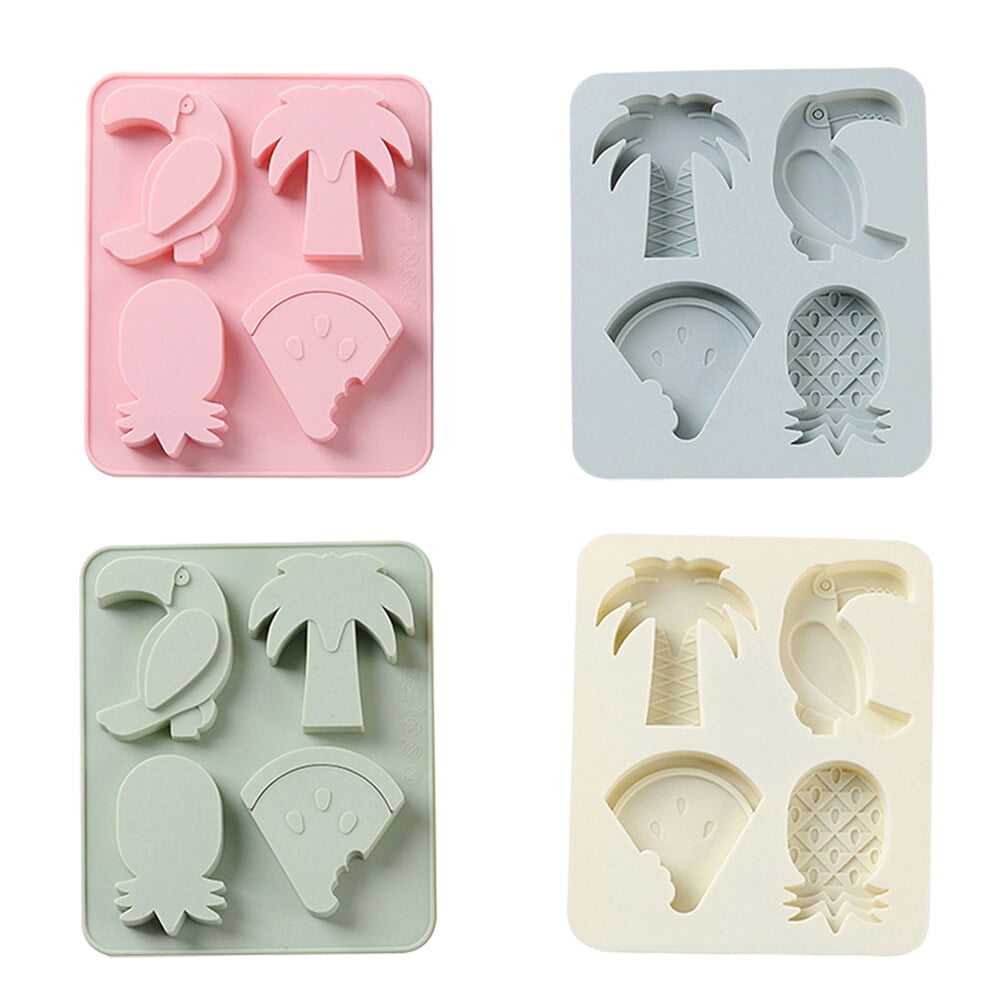 ADDHAT 4Pcs Silicone Molds For Baking And Chocolate Making Coconut Tree ...