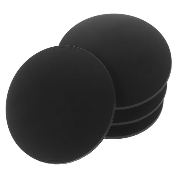 ADDHAT 4Pcs Stick On Door Stopper Black Plastic Anti Collision Wall ...