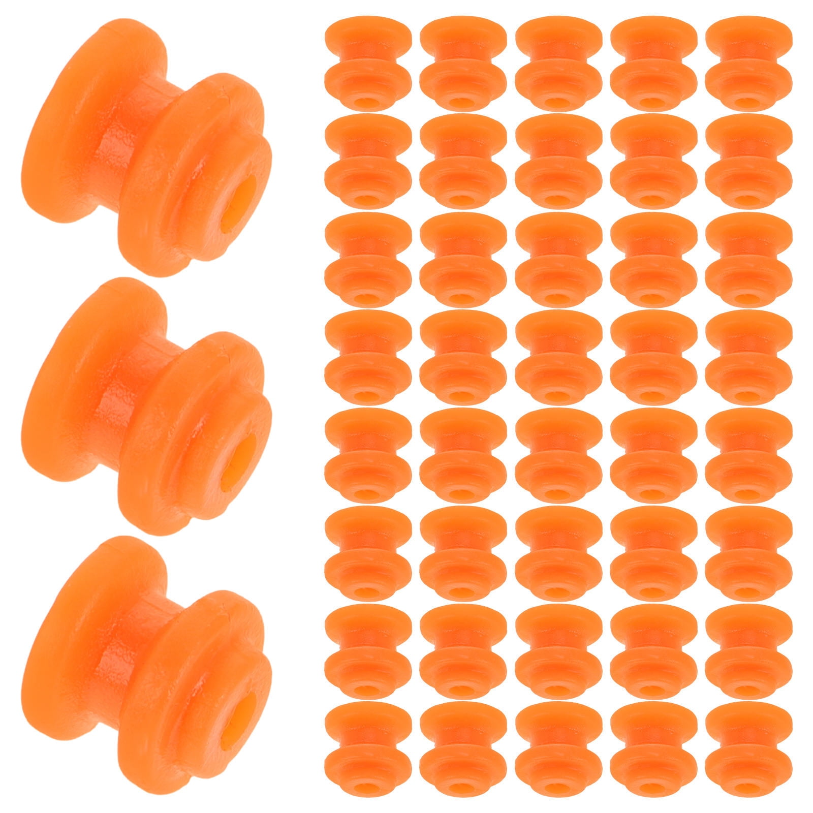 ADDHAT 50Pcs Single Slot Pulley Model for Orange Plastic Gears Gears ...