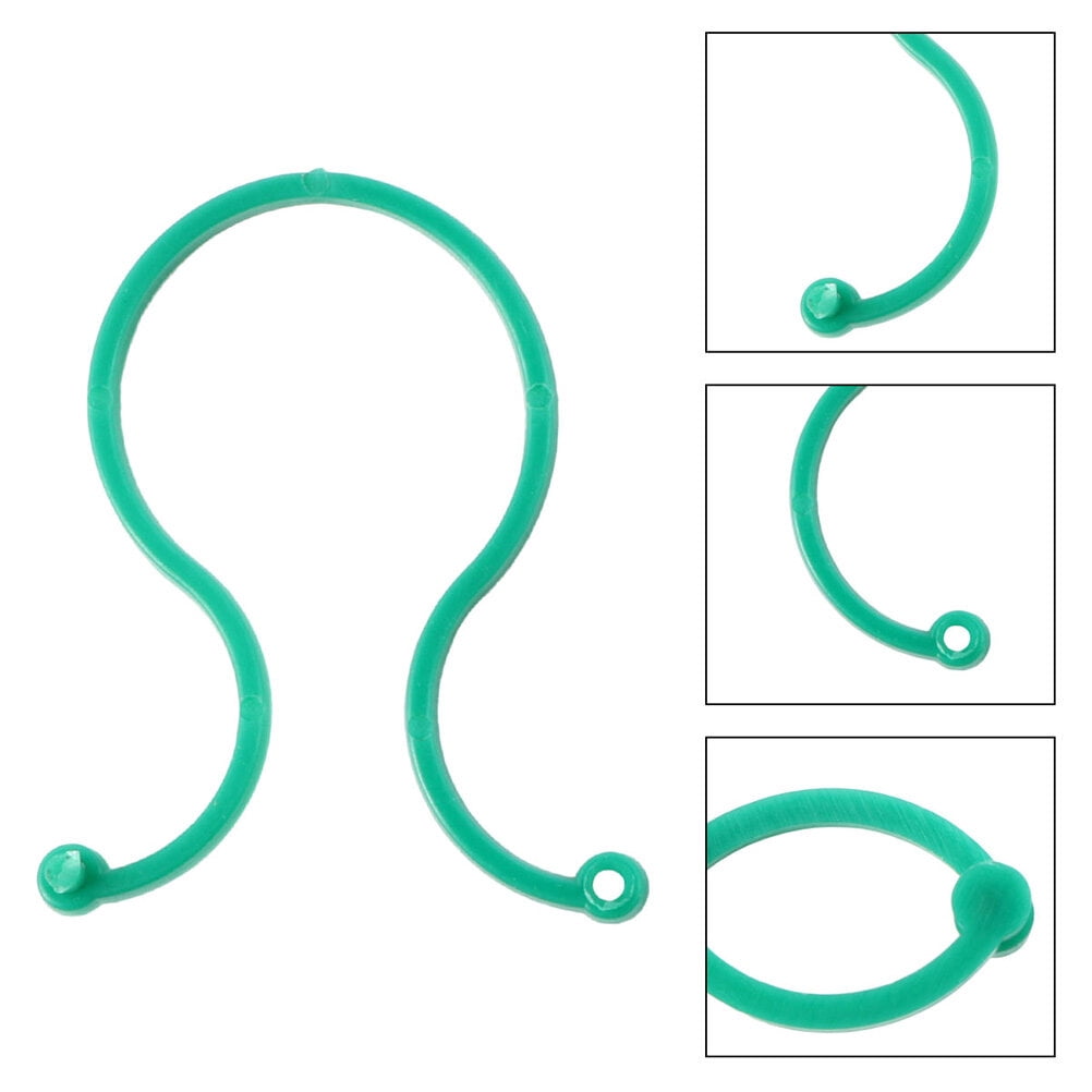 ADDHAT 50pcs Green Plastic Plants Clip for Preventing Stem Bending in ...
