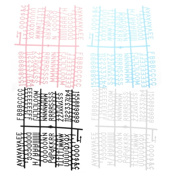 ADDHAT 580pcs English Letter Digital Symbol Board Set Simple Plastic ...