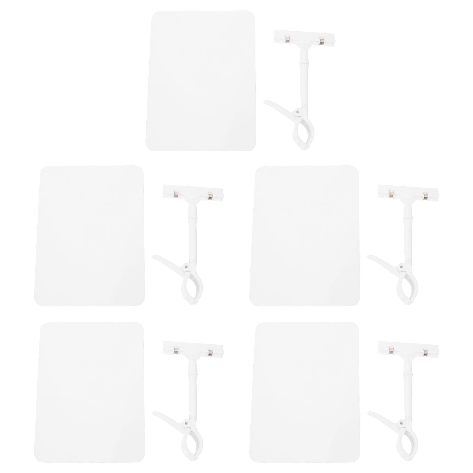 ADDHAT 5Pack Label Display Clips White PVC For Retail Store Usage ...
