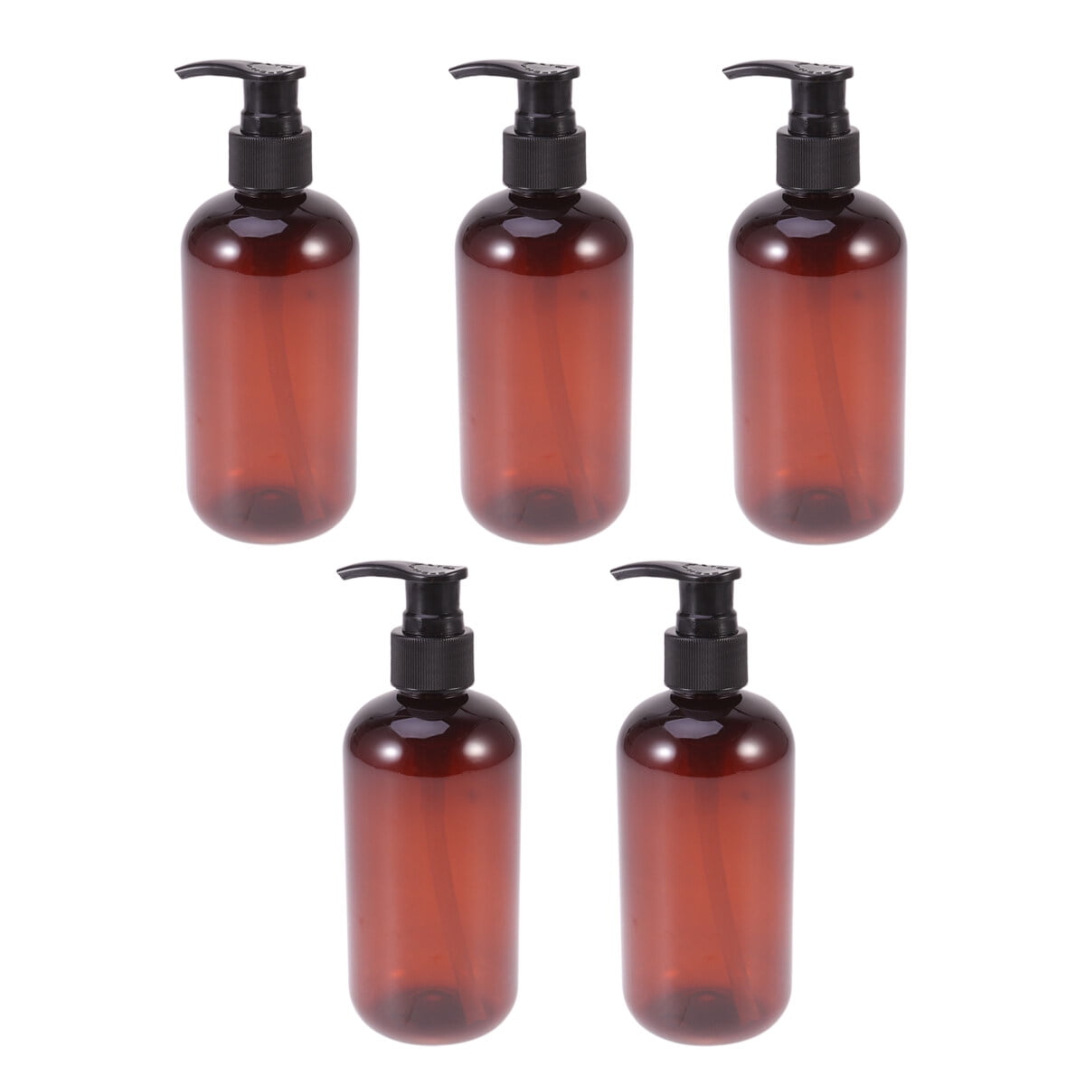 ADDHAT 5Pcs 250ML Tawny Shampoo Emulsion Pump Bottles Shower Gel ...