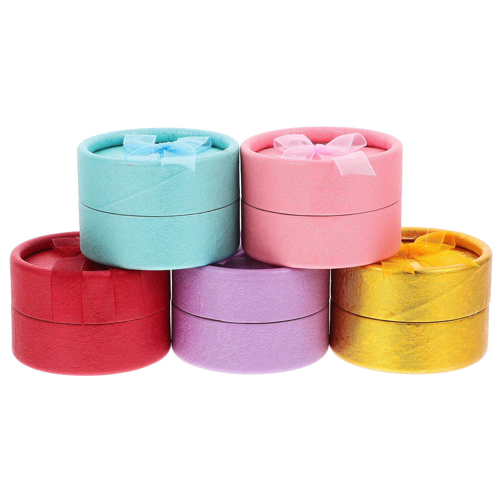 ADDHAT Storage Cases Paperboard Foam 5Pcs Round Jewelry Case - Walmart.com