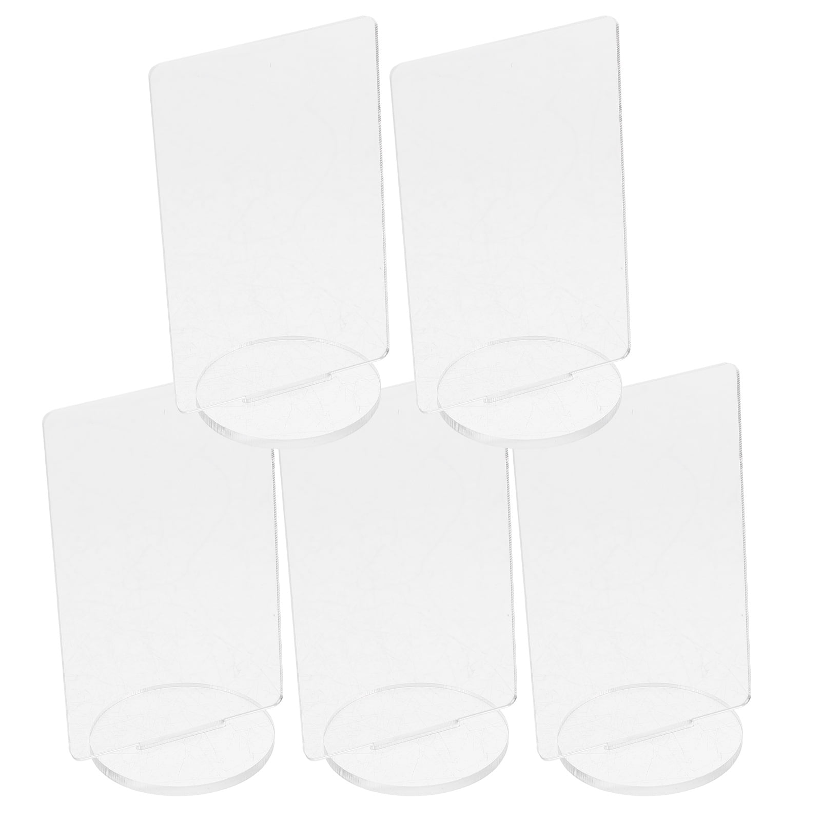 ADDHAT 5Pcs White Acrylic DIY Sign Holder Elegant Tabletop Display ...