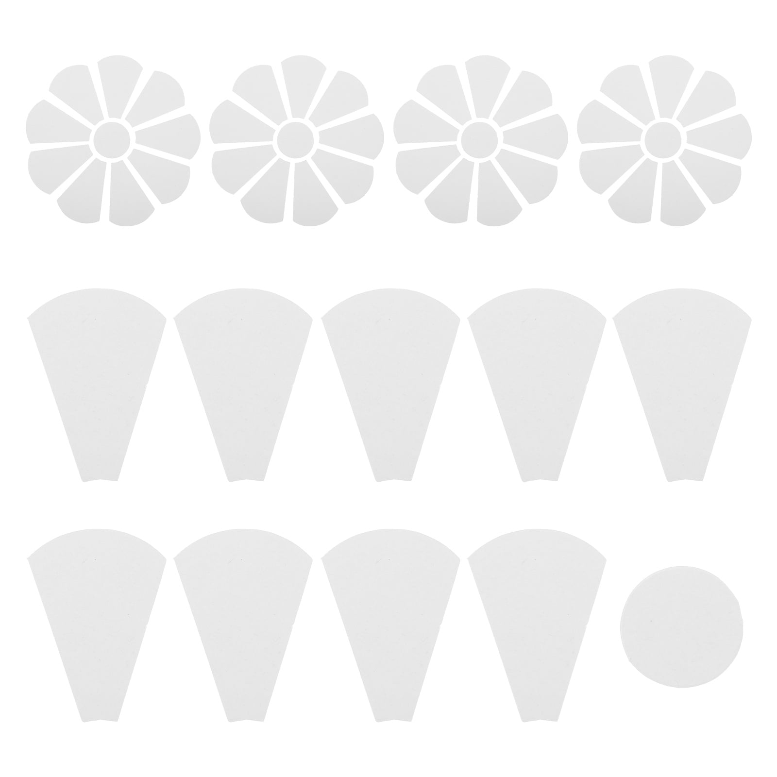 ADDHAT 5 Sets Floral Paper Craft Kit in White with Simple Assemble ...